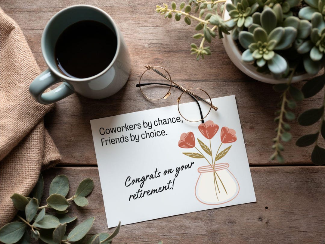 Printable Retirement Card: Floral Congratulations (digital Download) - Etsy