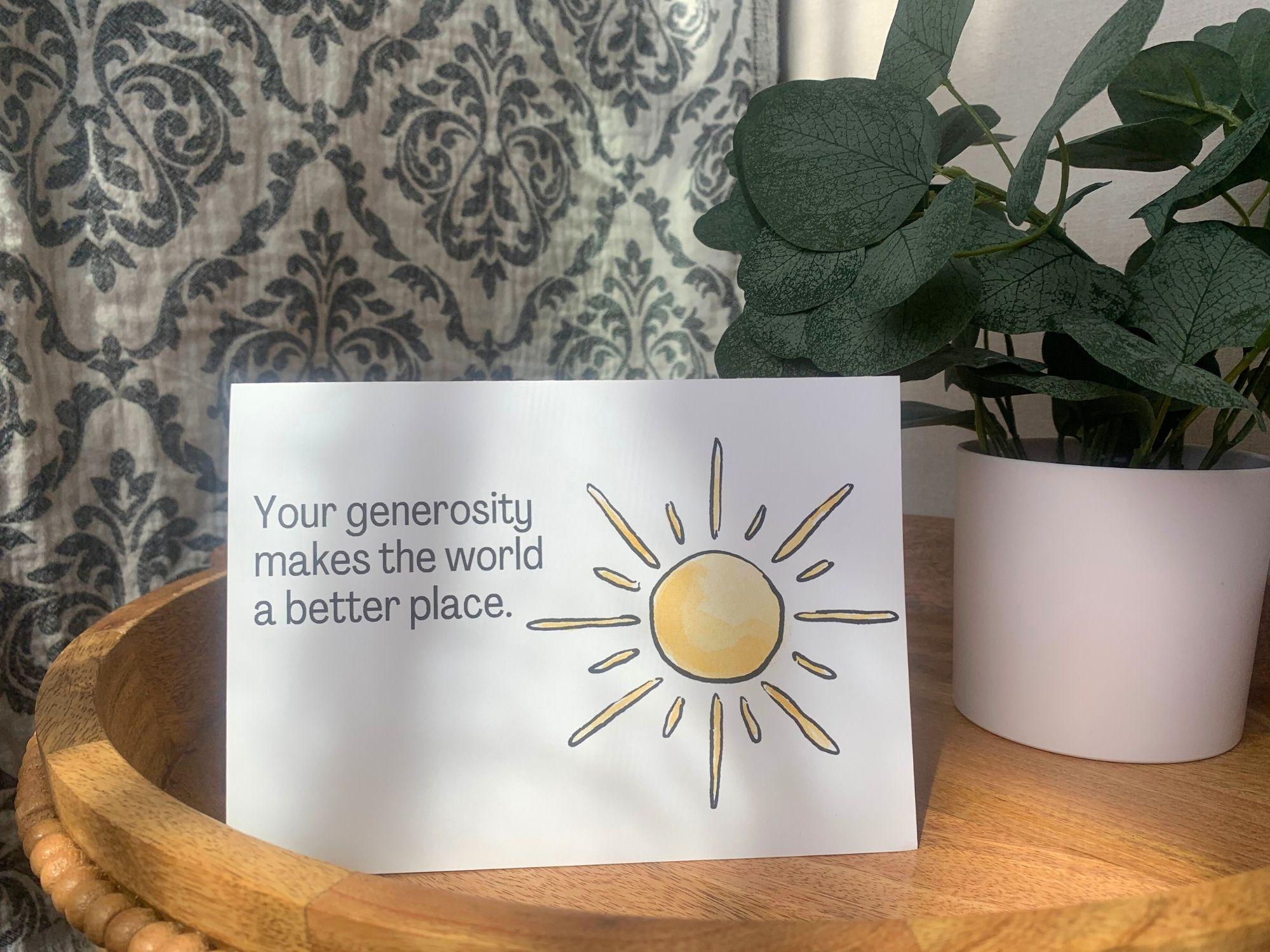 Thank You/gratitude Card - Printable Greeting Card - Digital Download ...