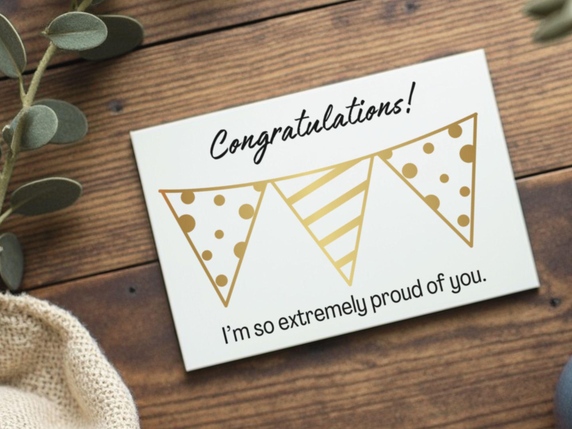 Printable Congratulations Card: Achievement Celebration (digital ...