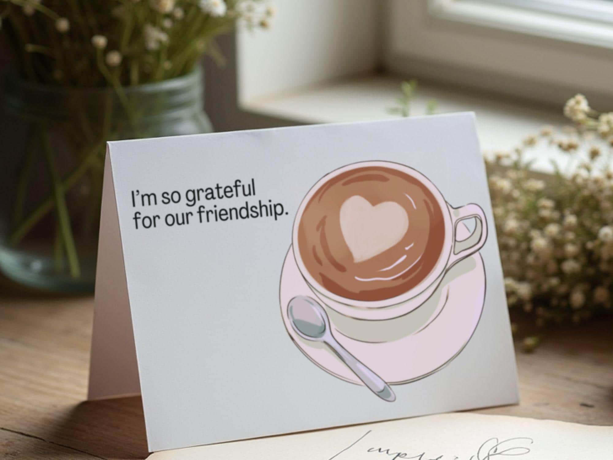 Friendship Card: Grateful for You - Printable Greeting Card (digital ...