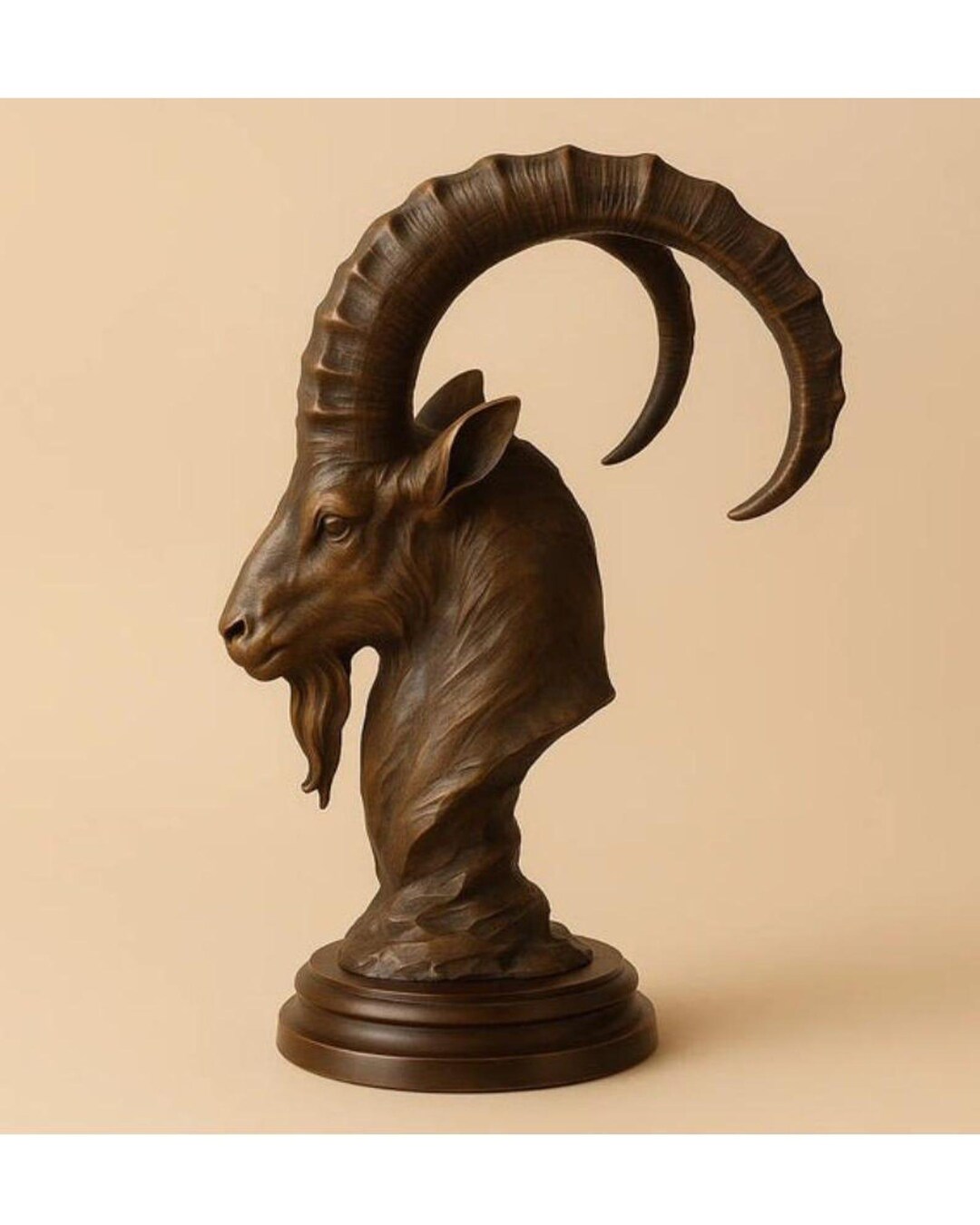 Ibex Ascent Sculpture | Handmade Himalayan Ibex Statue | Wildlife Decor ...