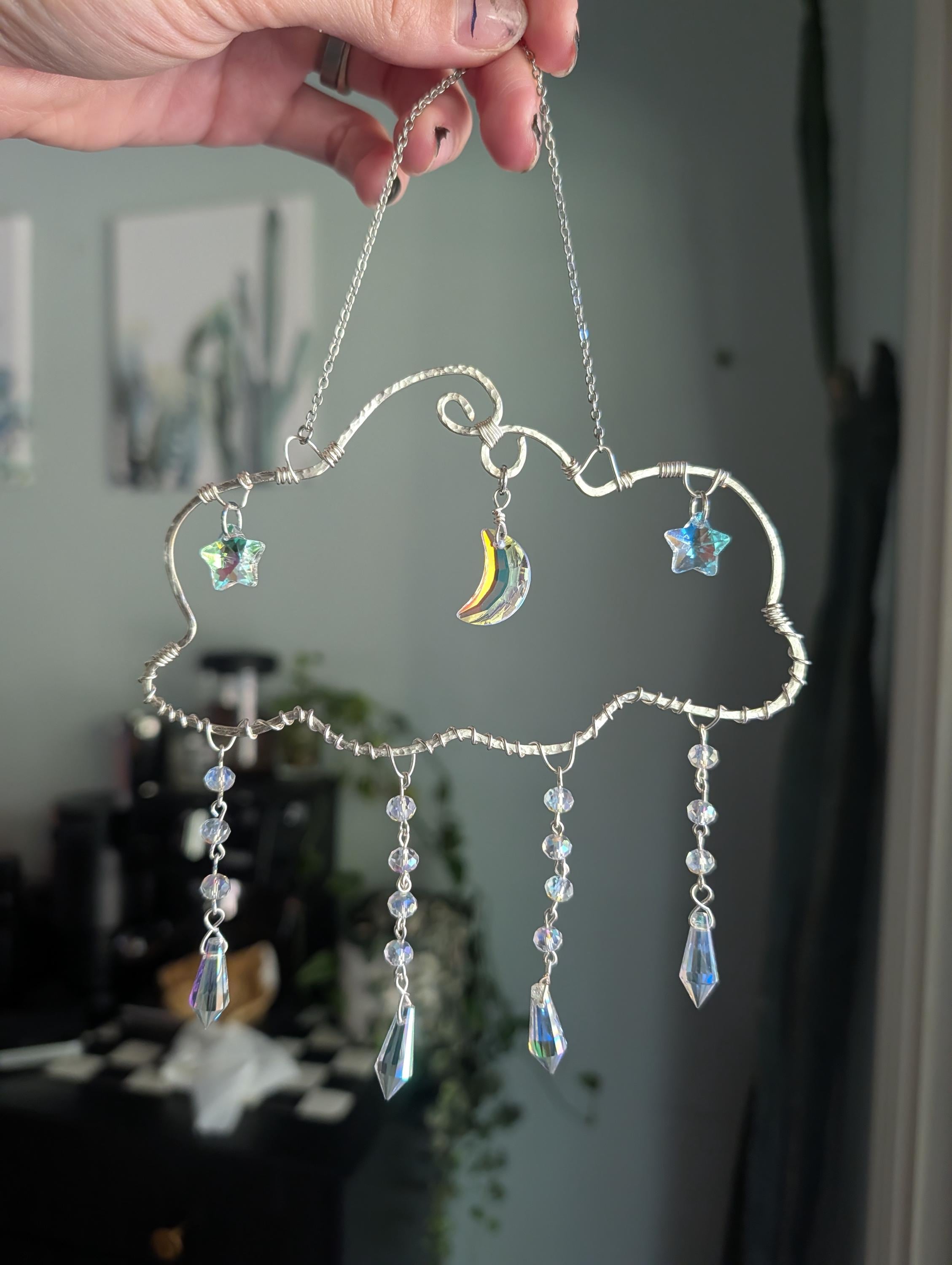 Celestial Cloud Wire Wrapped Suncatcher - Etsy