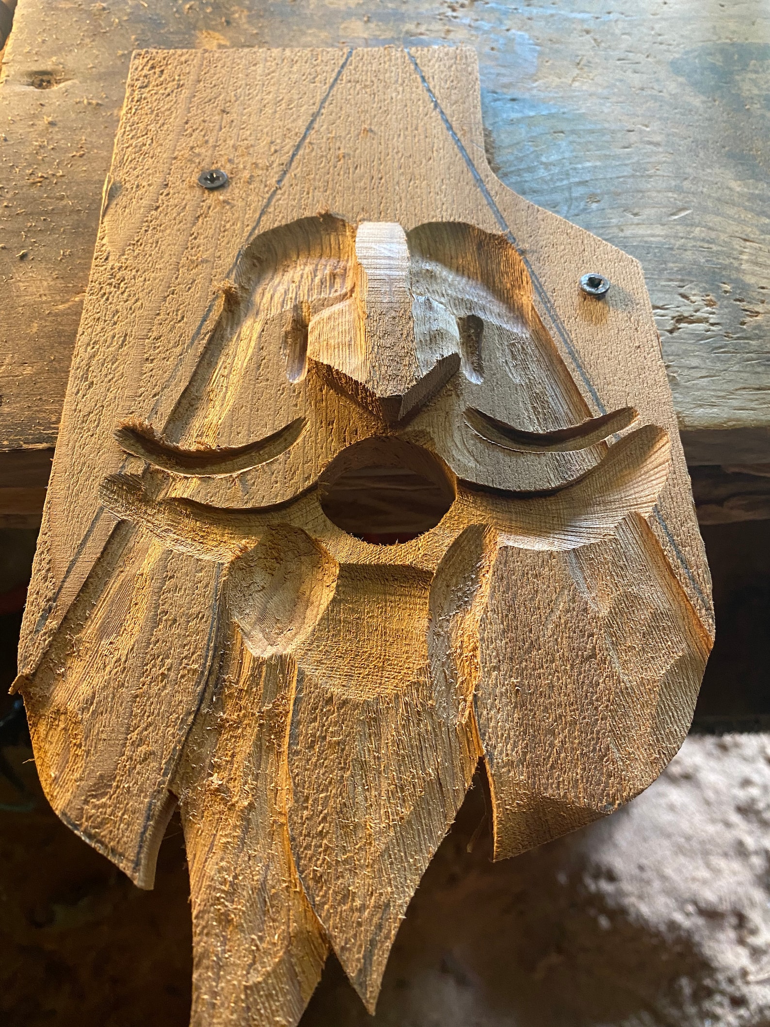 2 Hand Carved Wood Spirit Birdhouse, Western Red Cedar Face Art - Etsy