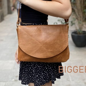 Hand Made TAN Color Leather Bag. Tan Crossbody Purse. Soft Leather Bag ...