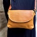 Small, Tiny, Little Crossbody Leather Purse / Bag for Women in Tan ...
