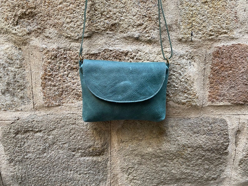 Small , Tiny Leather Crossbody Purse: Mini Cell Phone Bag, Adjustable ...