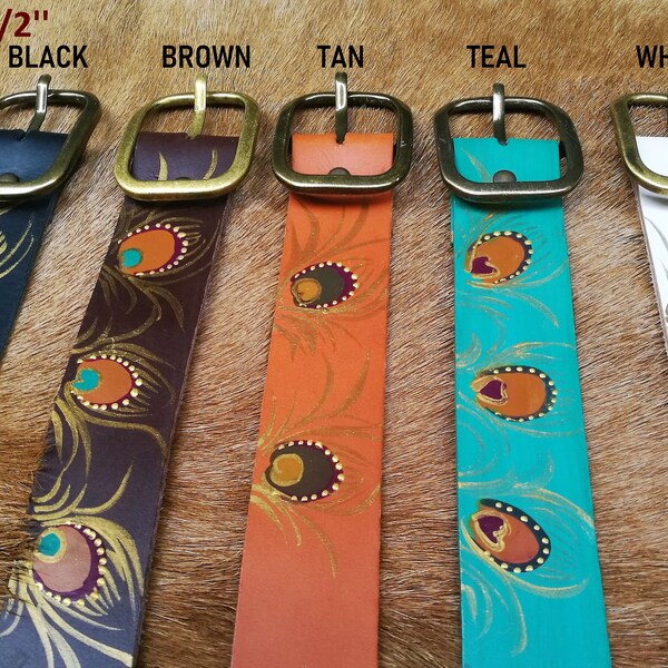 Peacock Feather Belt - Etsy