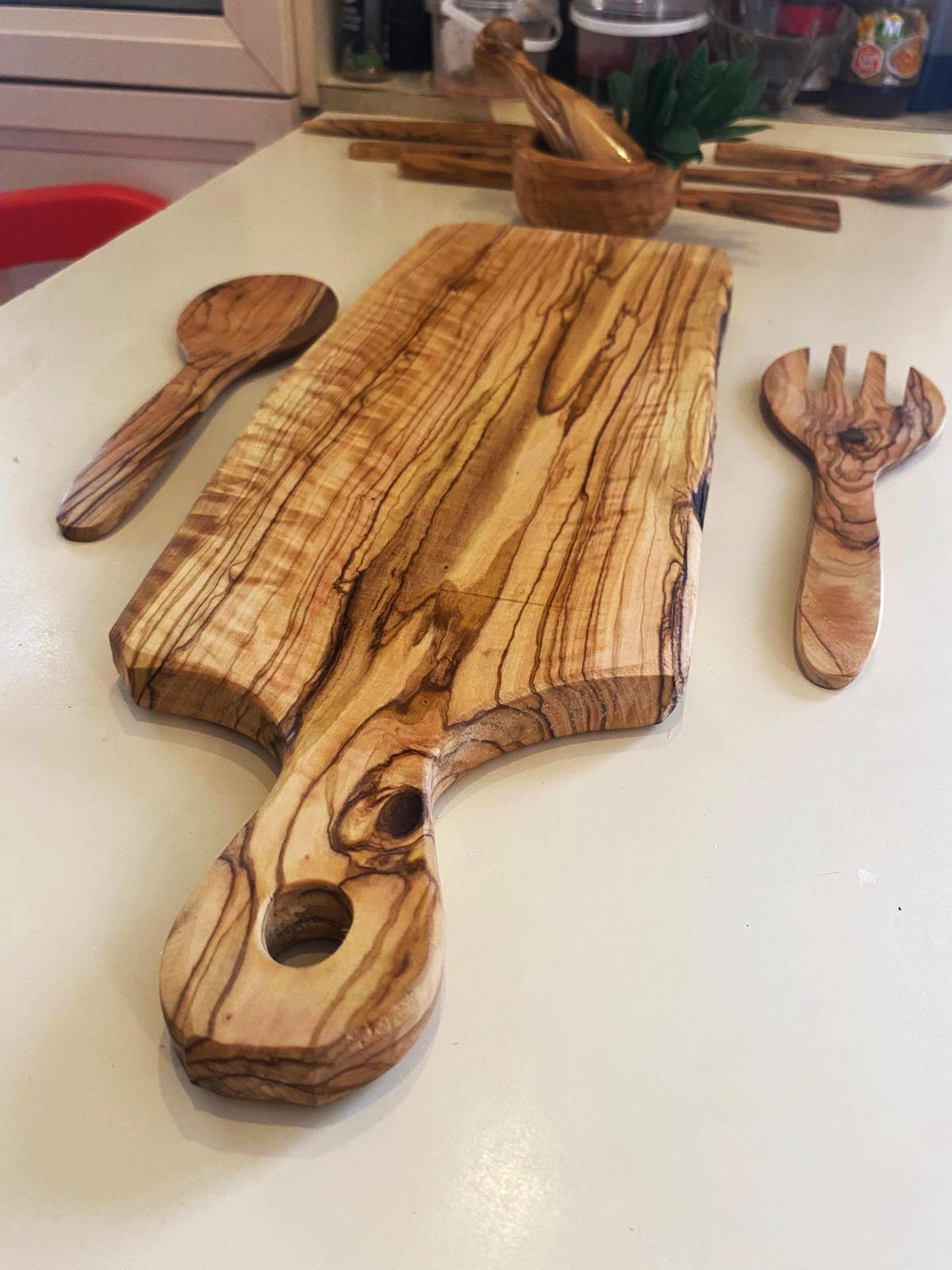 Rustic Olive Wood Cutting Board, Charcuterie Cheese Serving Tray - Etsy