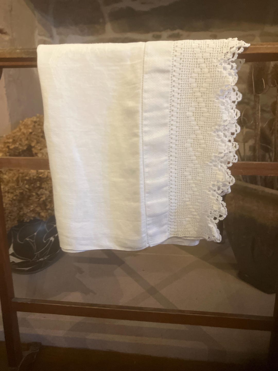 Large Huckaback Victorian Towel-crochet Lace Edging - Etsy