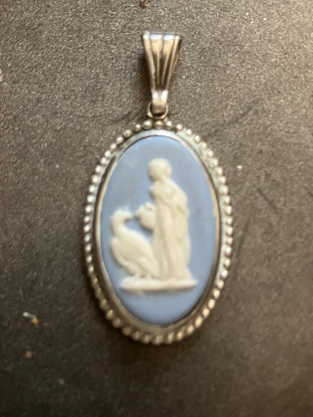 Silver Mounted Wedgwood Jasperware Pendant - Etsy