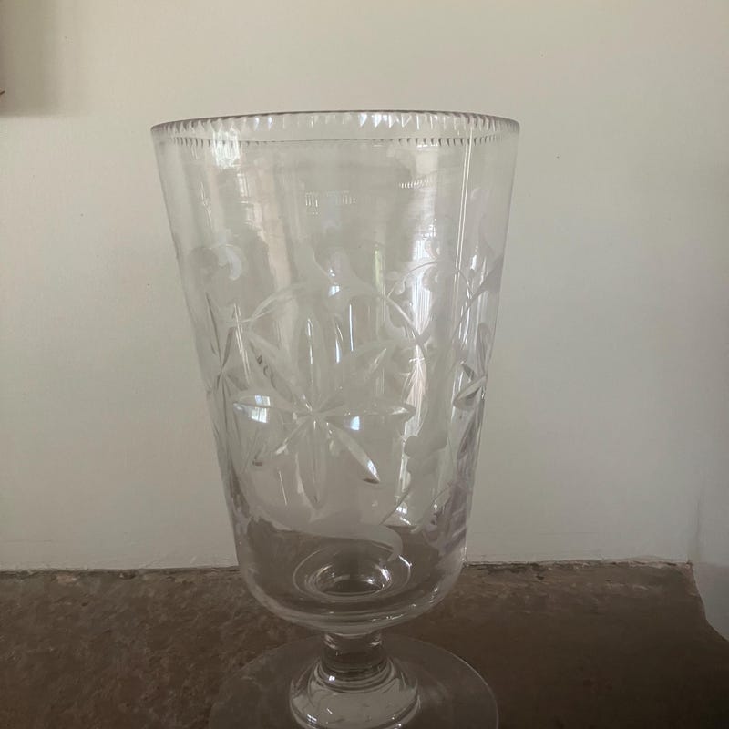Glass Vase 19th Century - Etsy UK