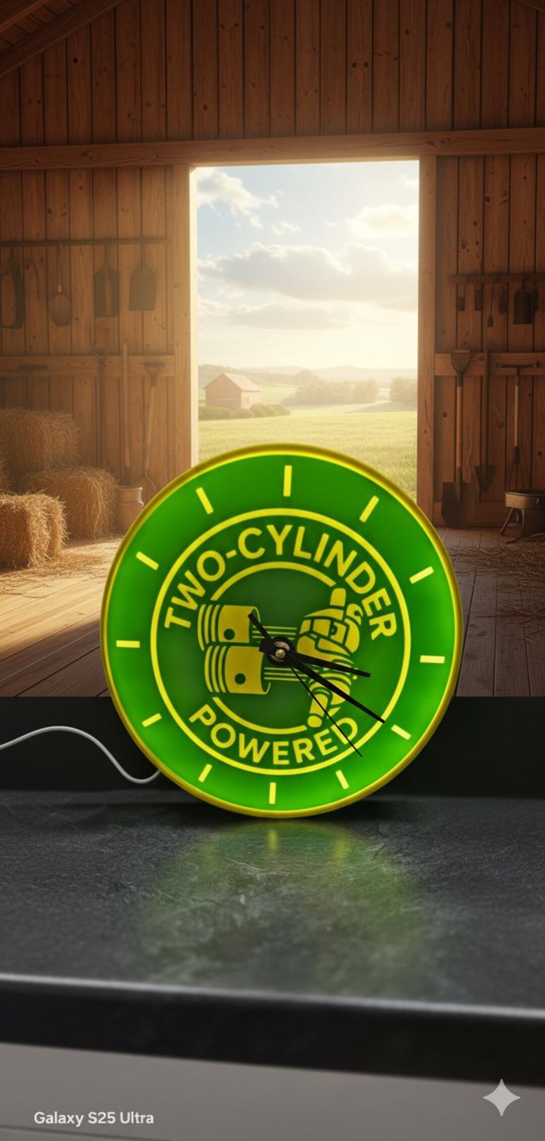 1900's Style Two- Cylinder Powered John Deere Light Box Clock !! - Etsy