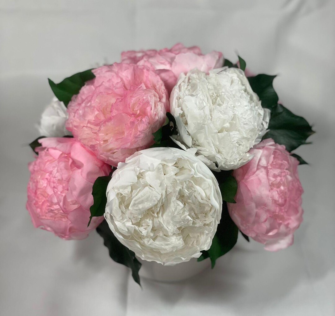 Preserve Flower Amazing And Refined Preserved Peonies In Ceramic Vase