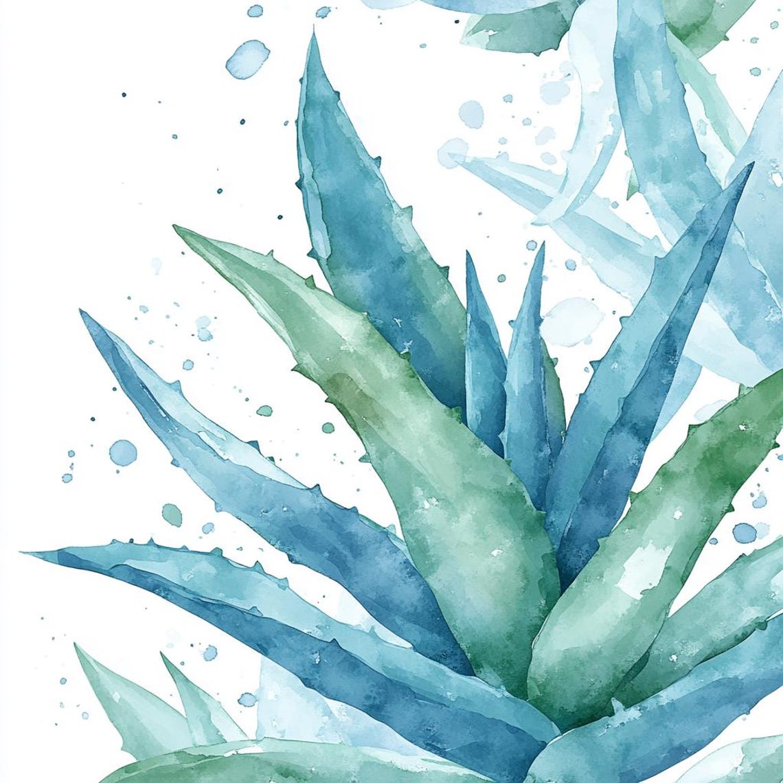 12 Watercolor Aloe Vera Prints, Plant Clipart, Minimalistic Art ...