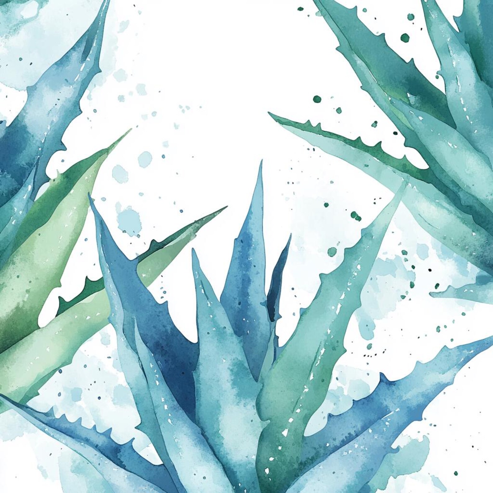 12 Watercolor Aloe Vera Prints, Plant Clipart, Minimalistic Art ...