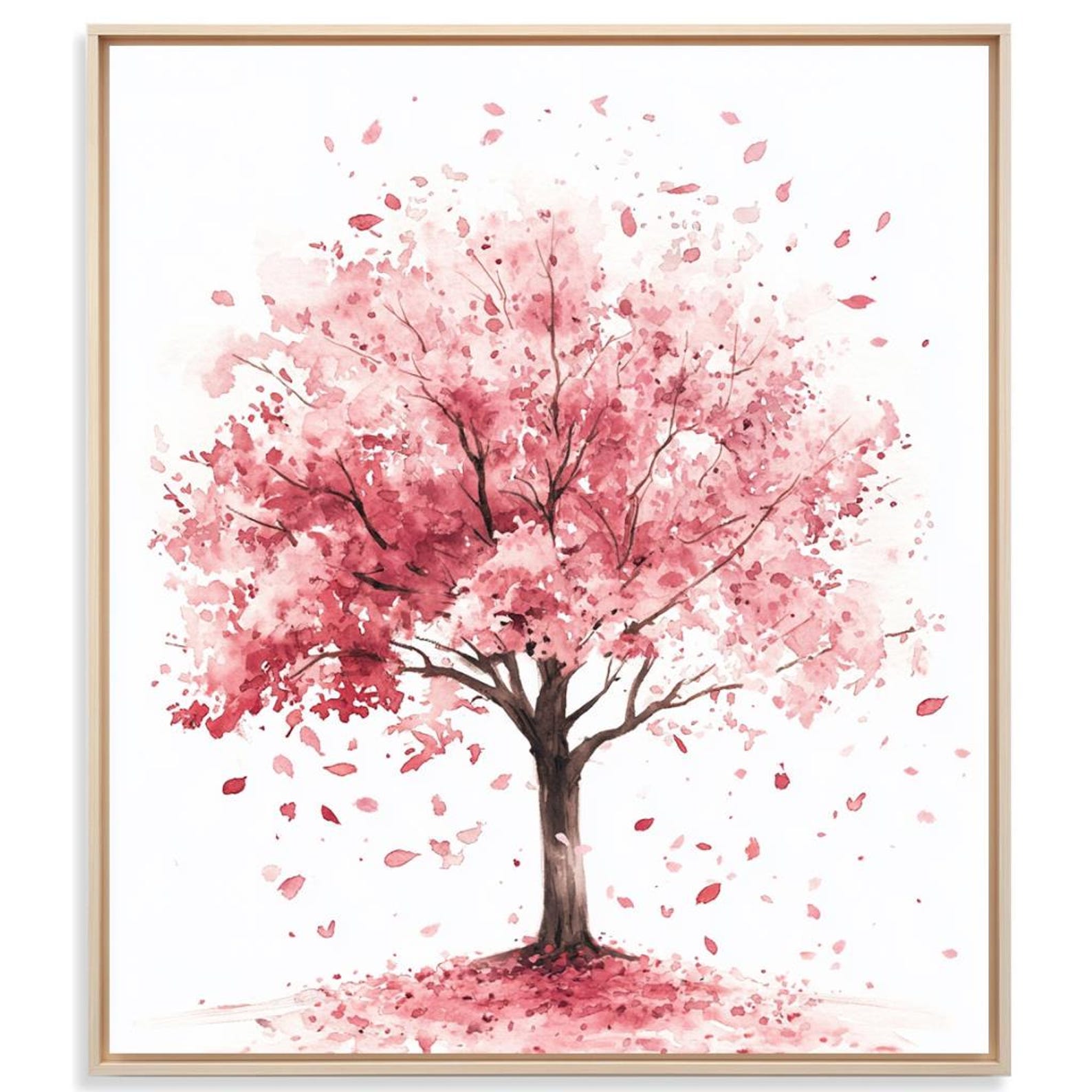 12 Watercolor Japanese Cherry Trees Clipart, Cherry Tree Clipart ...