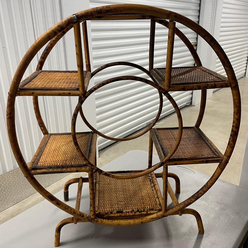 Rattan Shelf Bookcase - Etsy