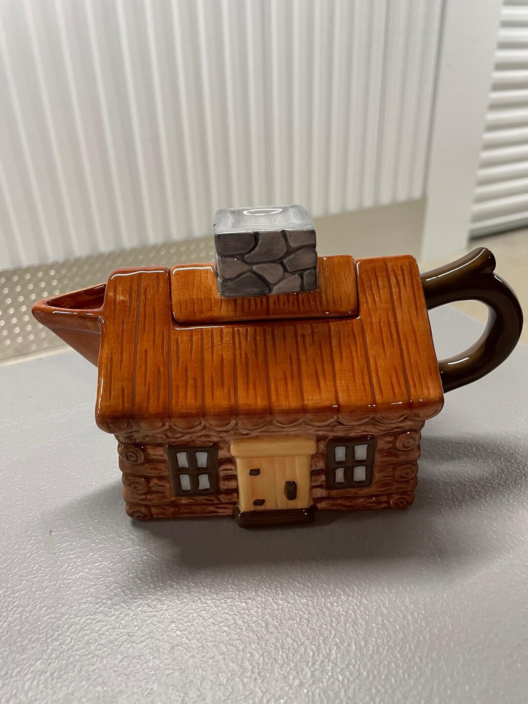 Individual Rustic Ceramic Log Cabin Teapot***vintage*** - Etsy
