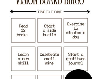 2025 Vision Board Bingo Card - Etsy