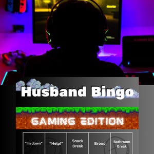 Husband Bingo (gaming Edition) - Etsy