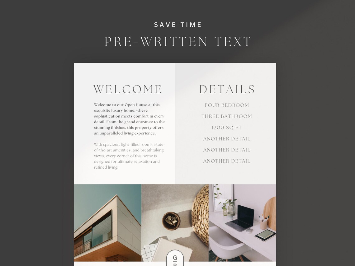 Real Estate Open House Flyer Template: Minimalist Design (canva ...