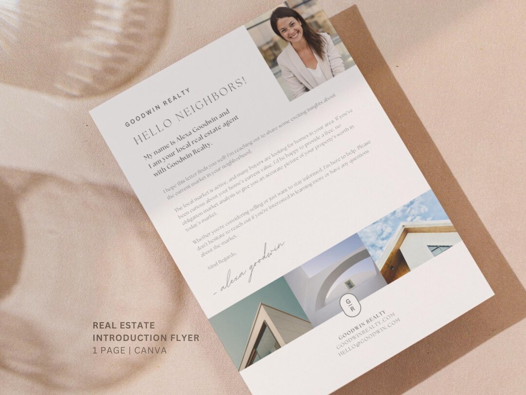 Real Estate Introduction Flyer Template: Modern Realtor Marketing ...