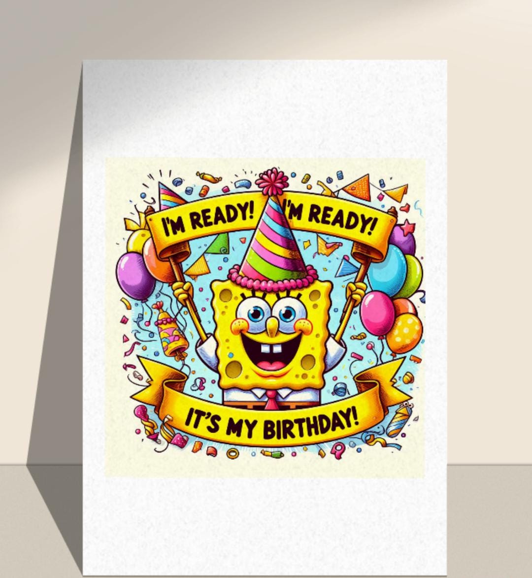 Spongebob Party Printable - Etsy