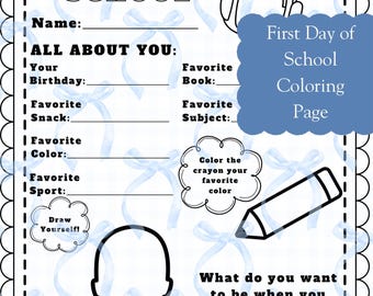 Third Grade Coloring Sheet, Back to School Printable Page, PDF ...