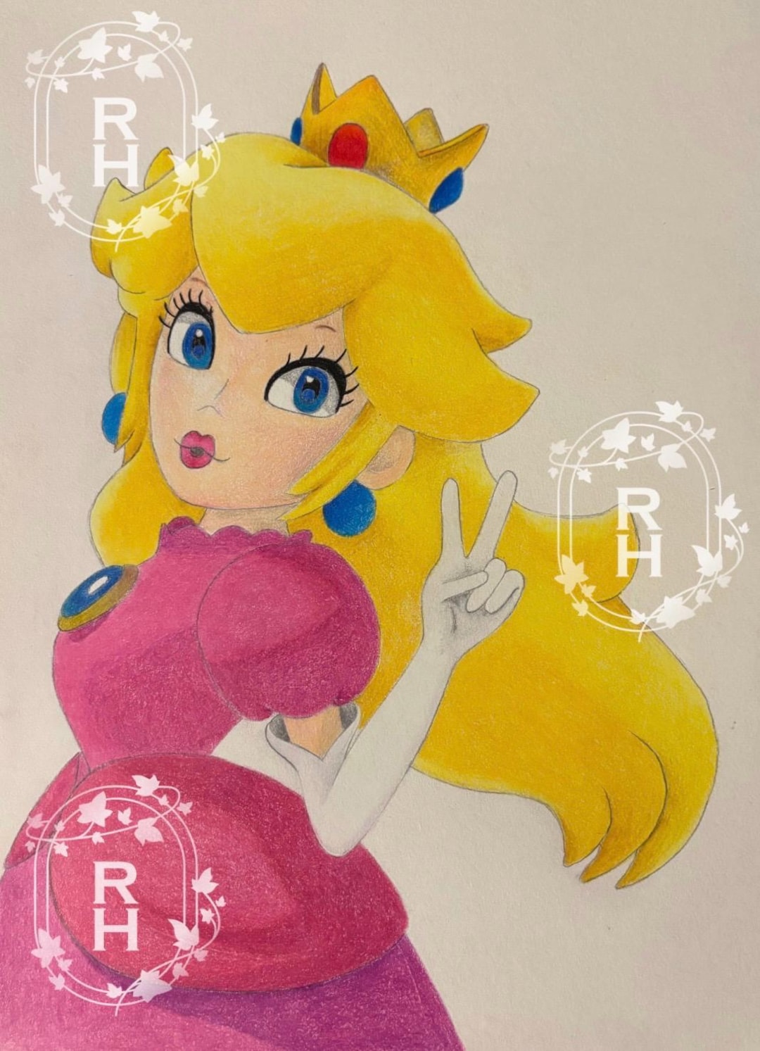 Princess Peach Print - Etsy