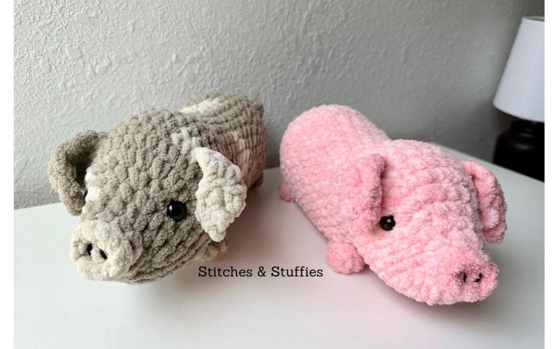 Made to Order Crochet Pig Plushie | Poppy the Mini Pig Stuffies | Farm ...