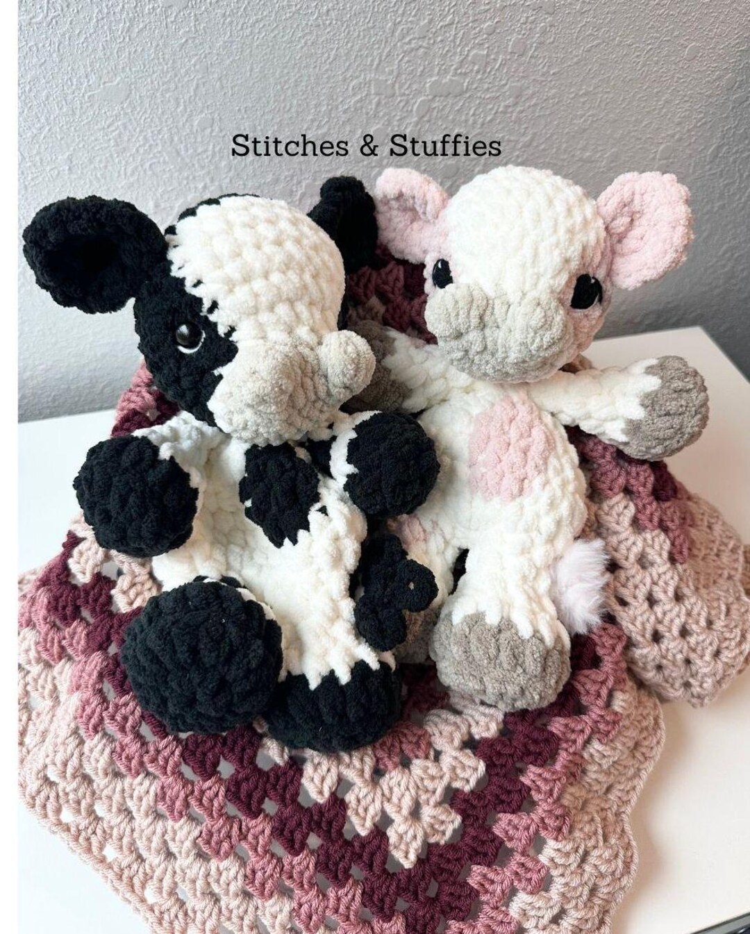 Made to Order Crochet Charlie Cow Plushie | Stuffies | Snuggler | Gifts ...