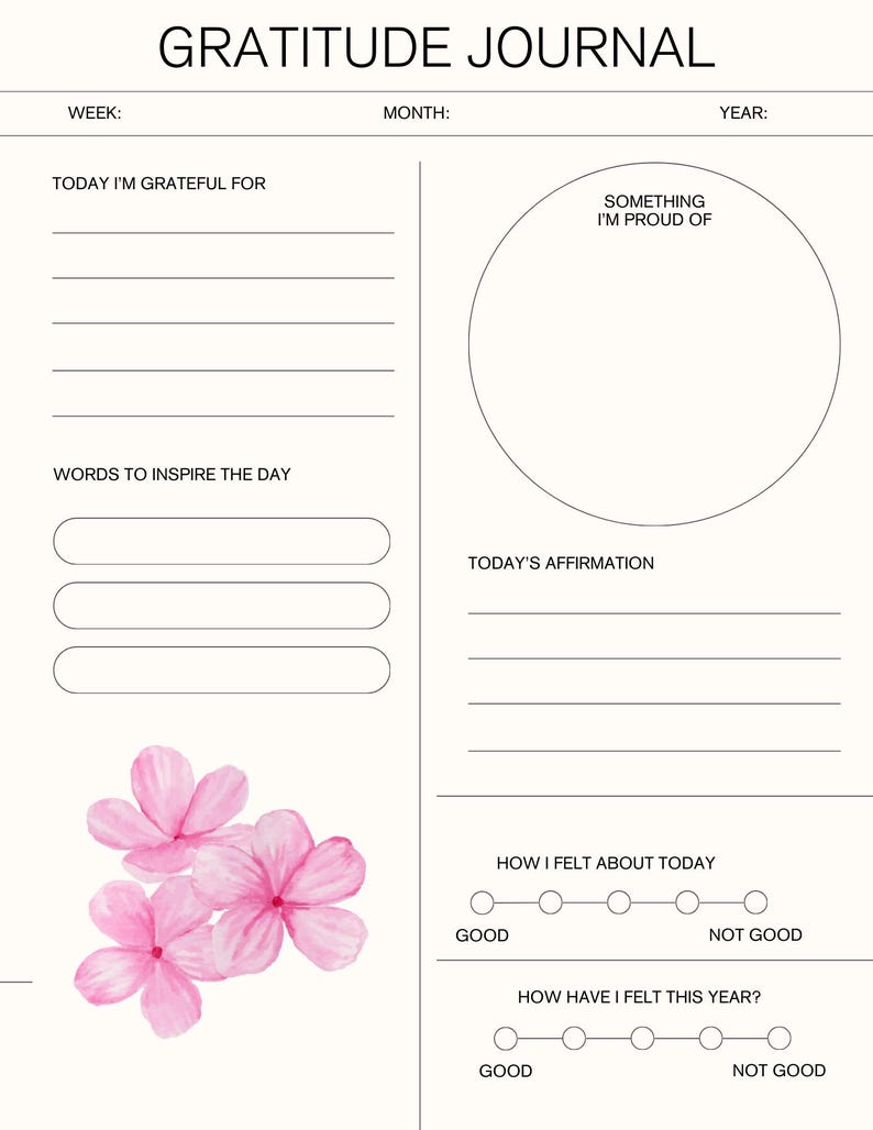 Digital Gratitude Journals - Etsy