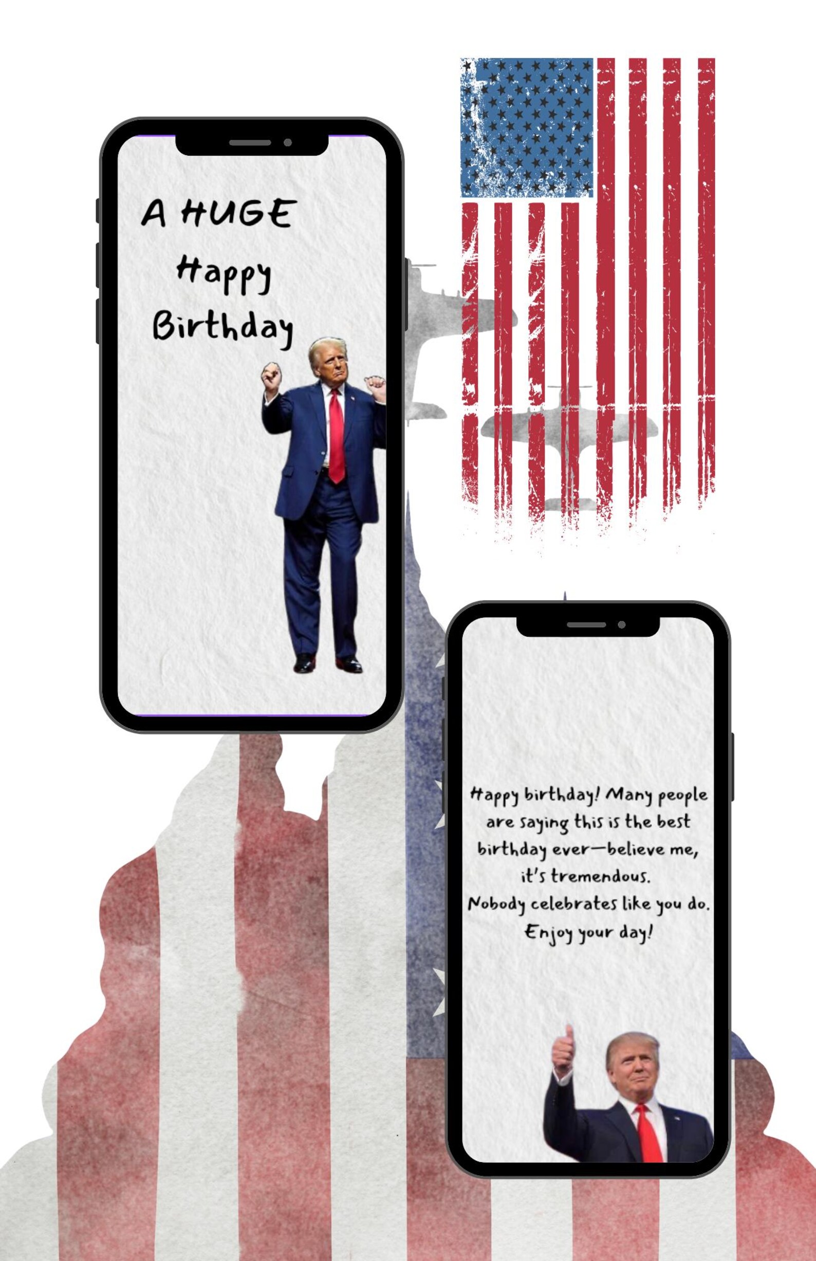 Make Birthdays Great Again: Funny Trump Card Template - Etsy