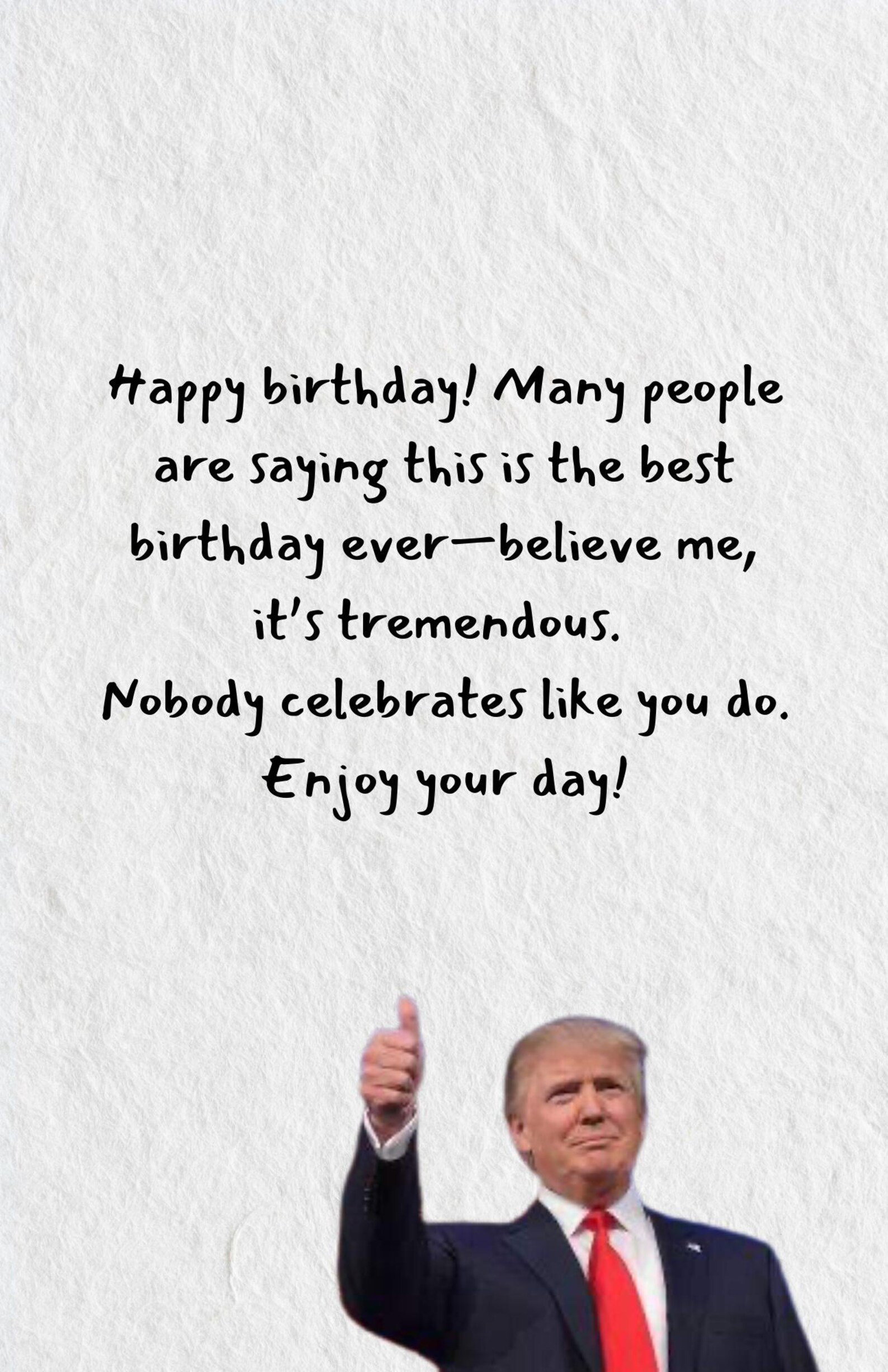 Make Birthdays Great Again: Funny Trump Card Template - Etsy