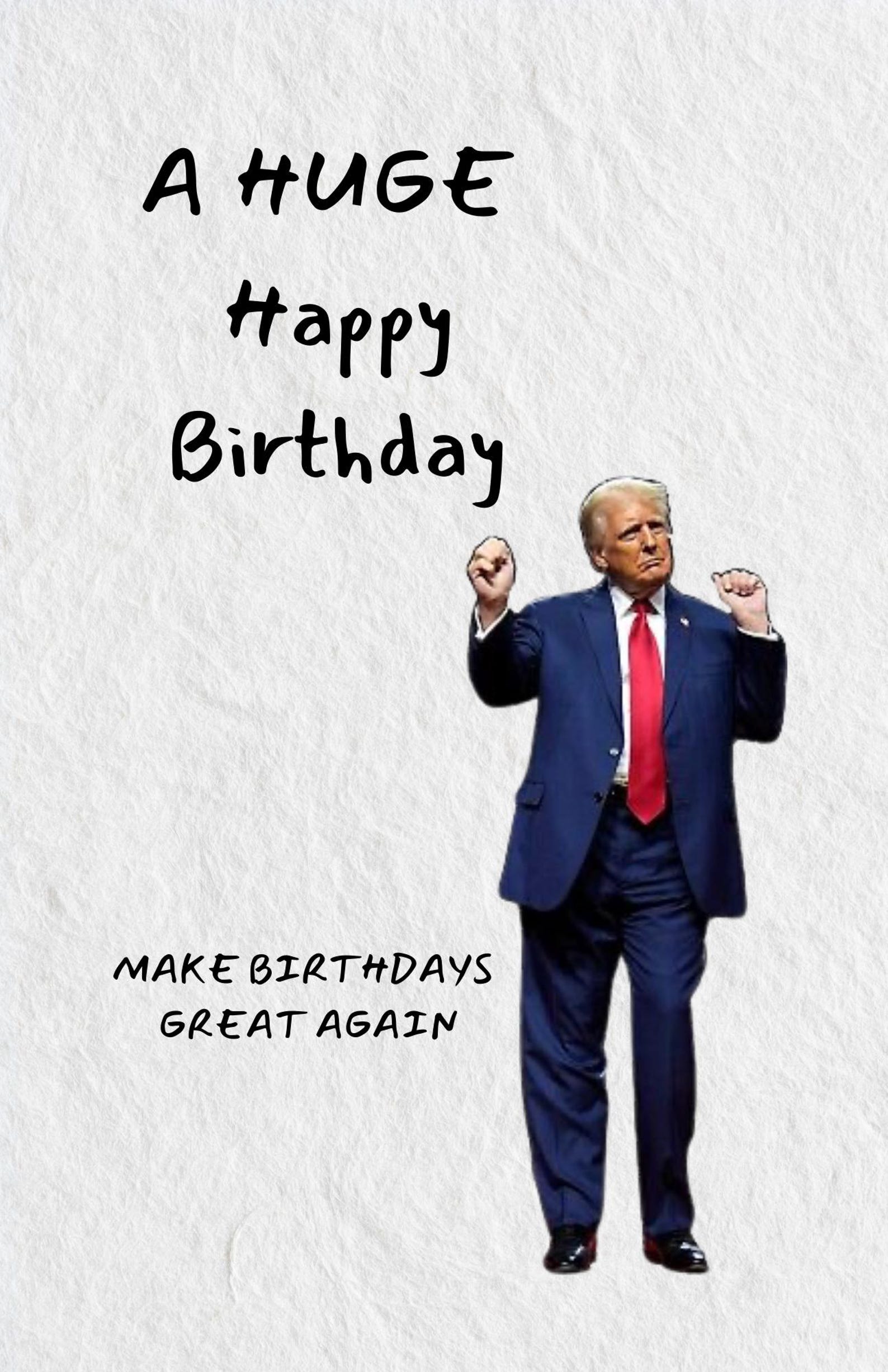 Make Birthdays Great Again: Funny Trump Card Template - Etsy