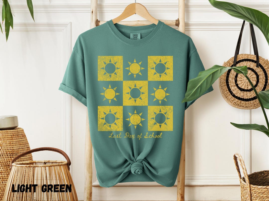Retro Sun Last Day of School Comfort Color T-shirt, Sweatshirt| Happy ...