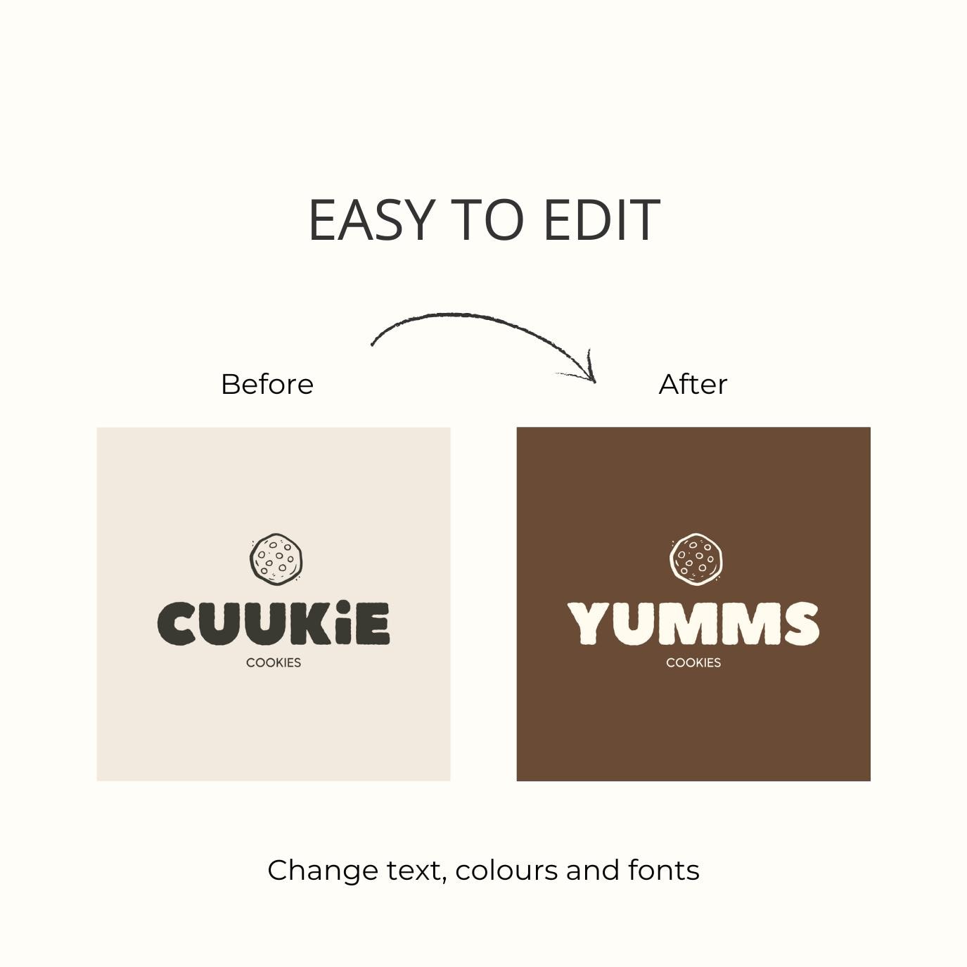 Cookie Logo, Bakery Logo, Logo With Cookie, Cafe Logo, Premade Logo ...