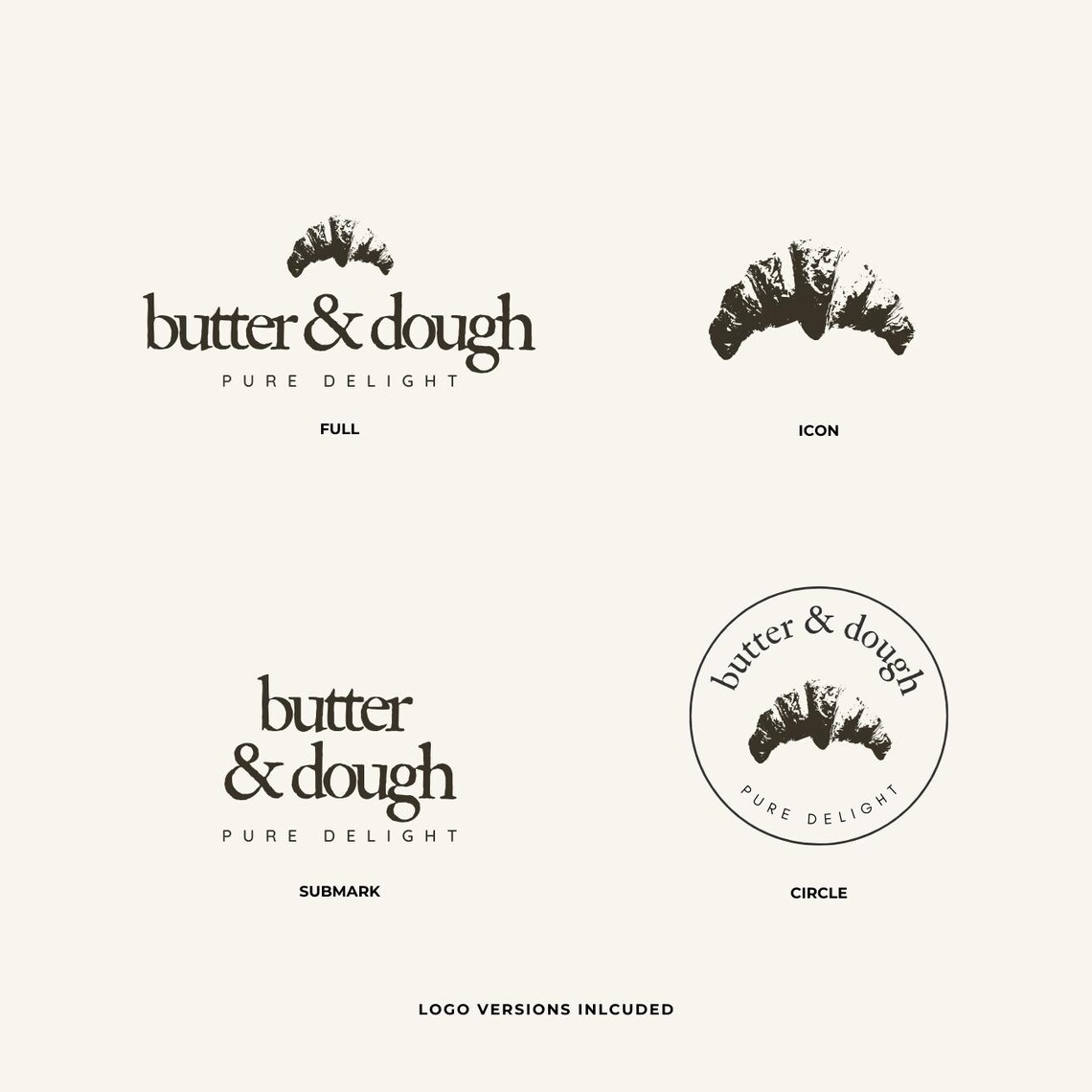 Bakery Logo, Minimalist Bakery Logo, Logo With Croissant, Modern Coffee ...