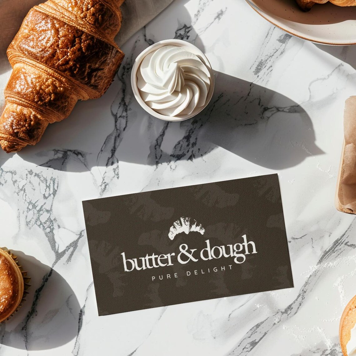 Bakery Logo, Minimalist Bakery Logo, Logo With Croissant, Modern Coffee ...