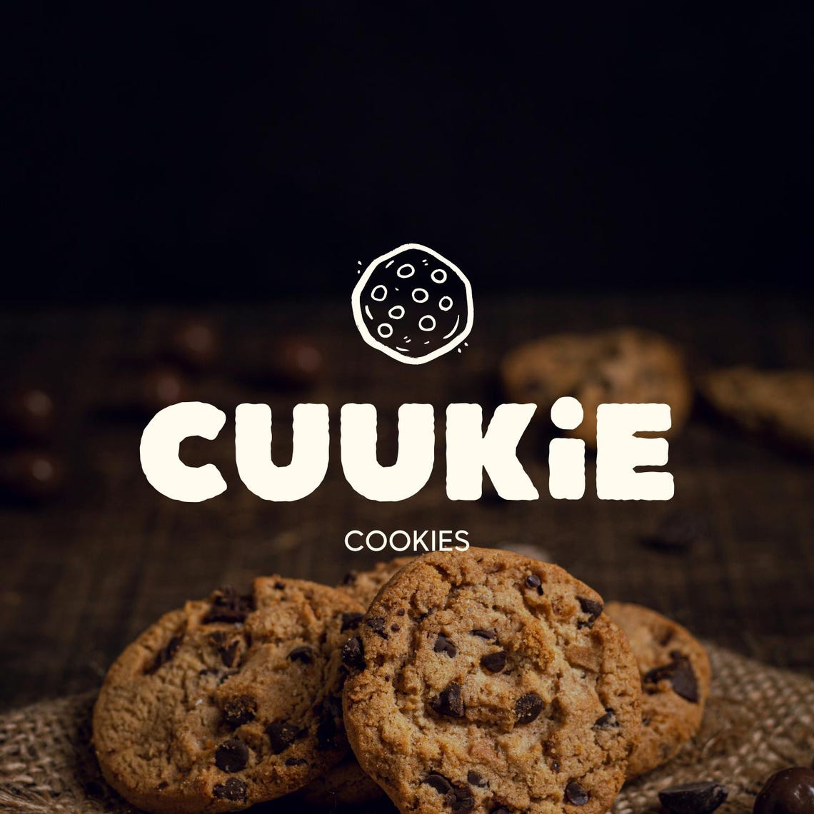 Cookie Logo, Bakery Logo, Logo With Cookie, Cafe Logo, Premade Logo ...