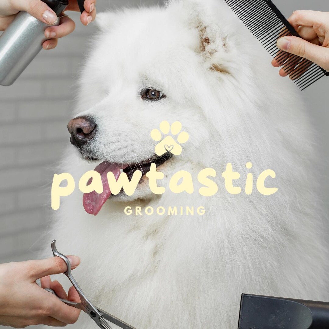Logo Grooming, Grooming Logo, Dog Logo Designs, Pet Logo, Premade Logo ...