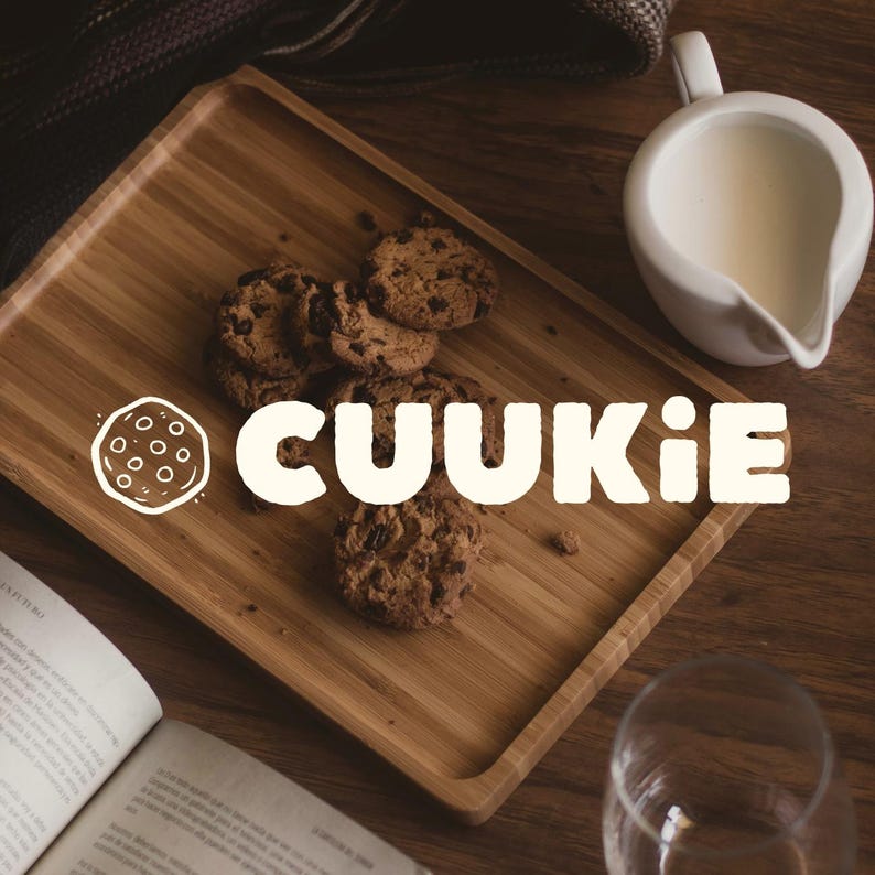 Cookie Logo, Bakery Logo, Logo With Cookie, Cafe Logo, Premade Logo ...