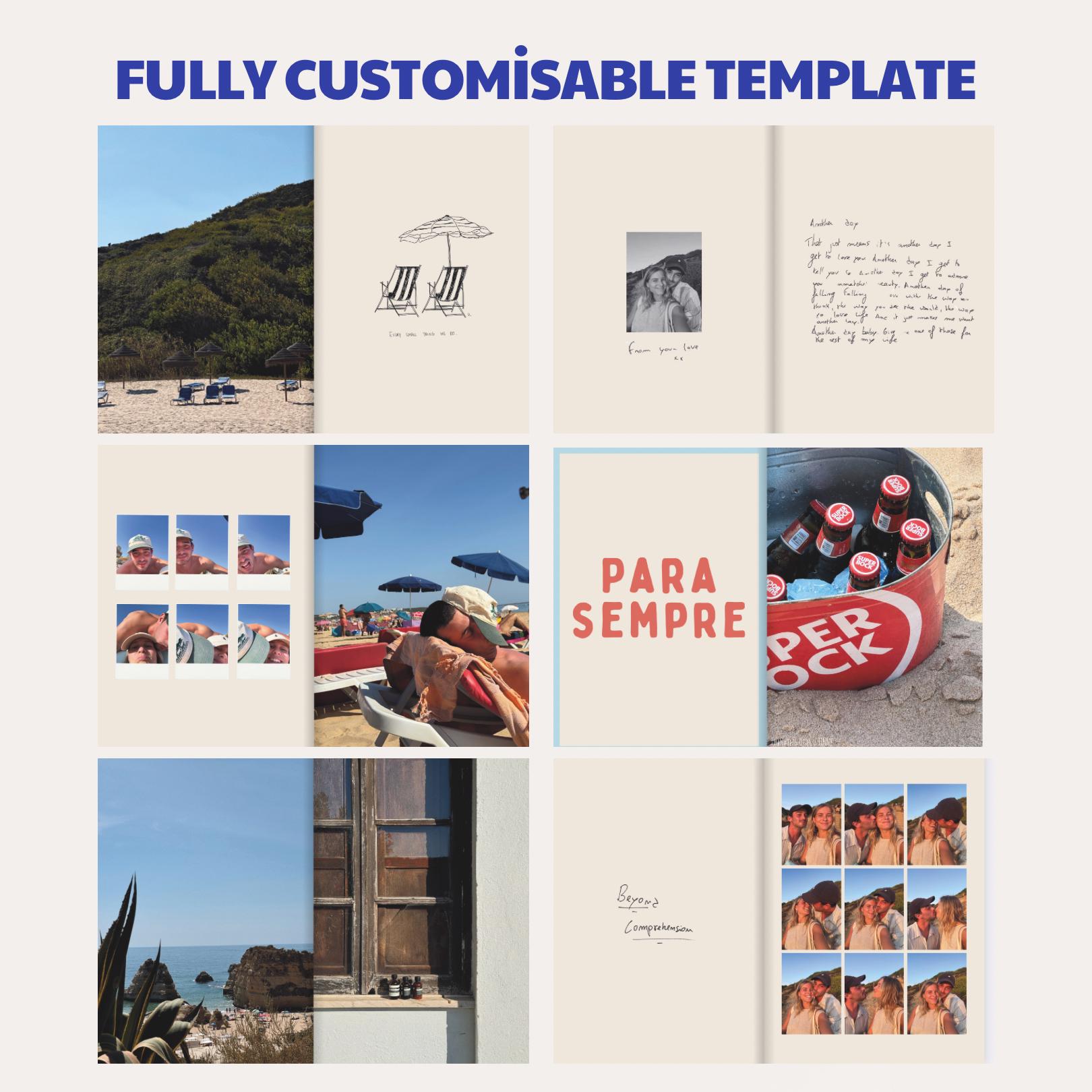 Fully Customizable Digital Photobook Template – 85 Editable Pages in ...