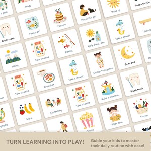 Daily Routine Cards Visual Schedule Toddler Routine Chart for Kids ...