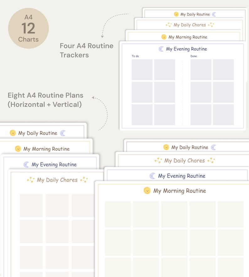Daily Routine Cards Visual Schedule Toddler Routine Chart for Kids ...