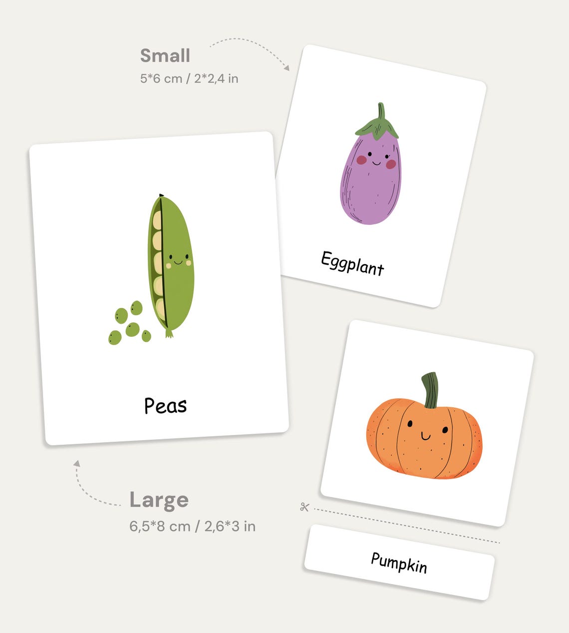 Vegetables Flashcards, Image Cards for Kids, Preschool, Nomenclature ...