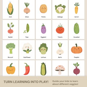 Vegetables Flashcards, Image Cards for Kids, Preschool, Nomenclature ...