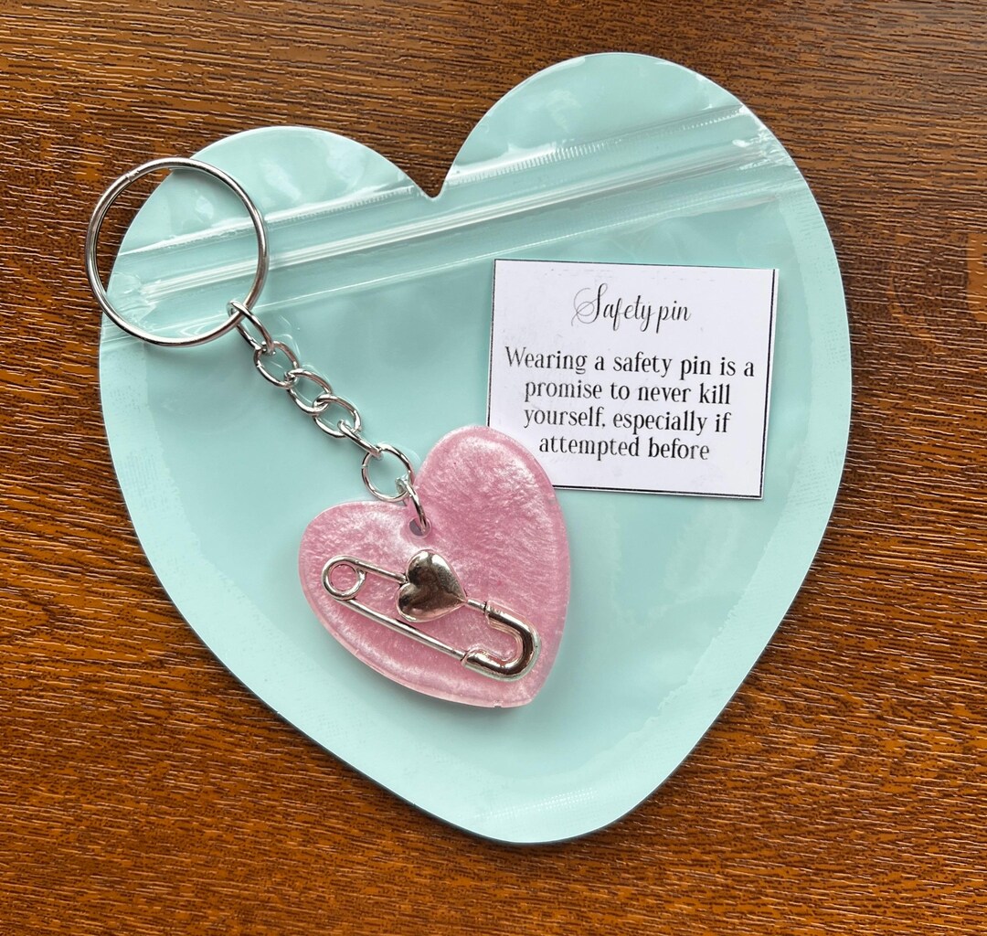 Suicide Awareness| Safety Pin Keychain| Mental Health| A Promise to ...