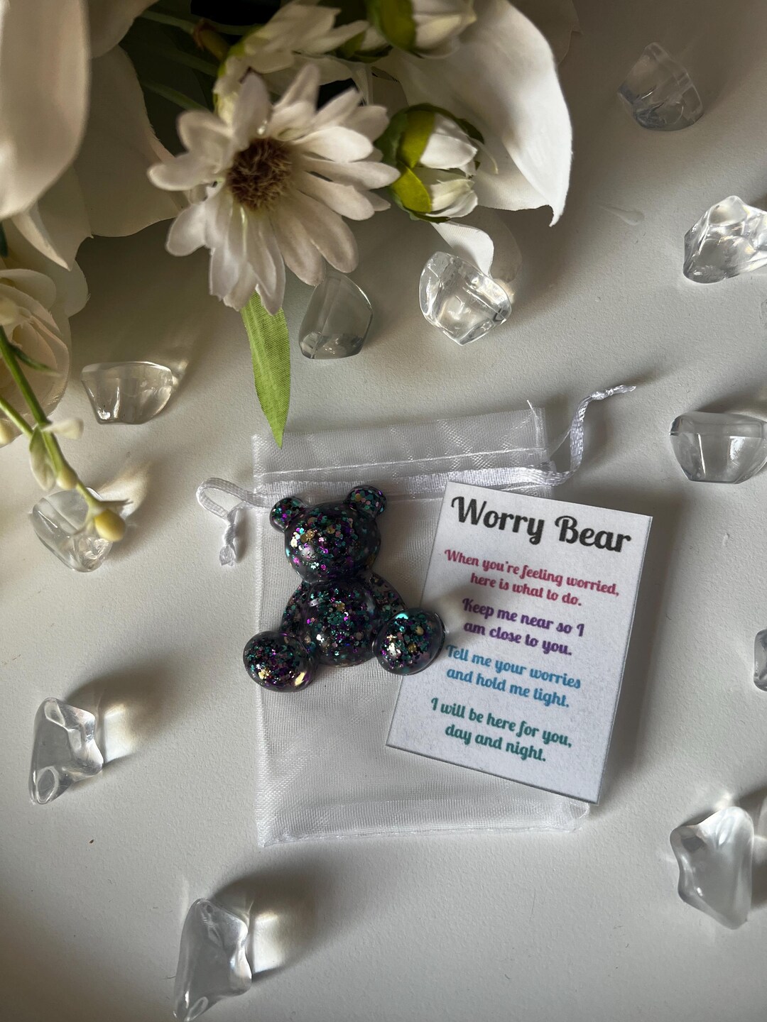 Worry Bear, Anxiety Relief Gift, Pocket Hug, Stress Relief Gift for Her ...
