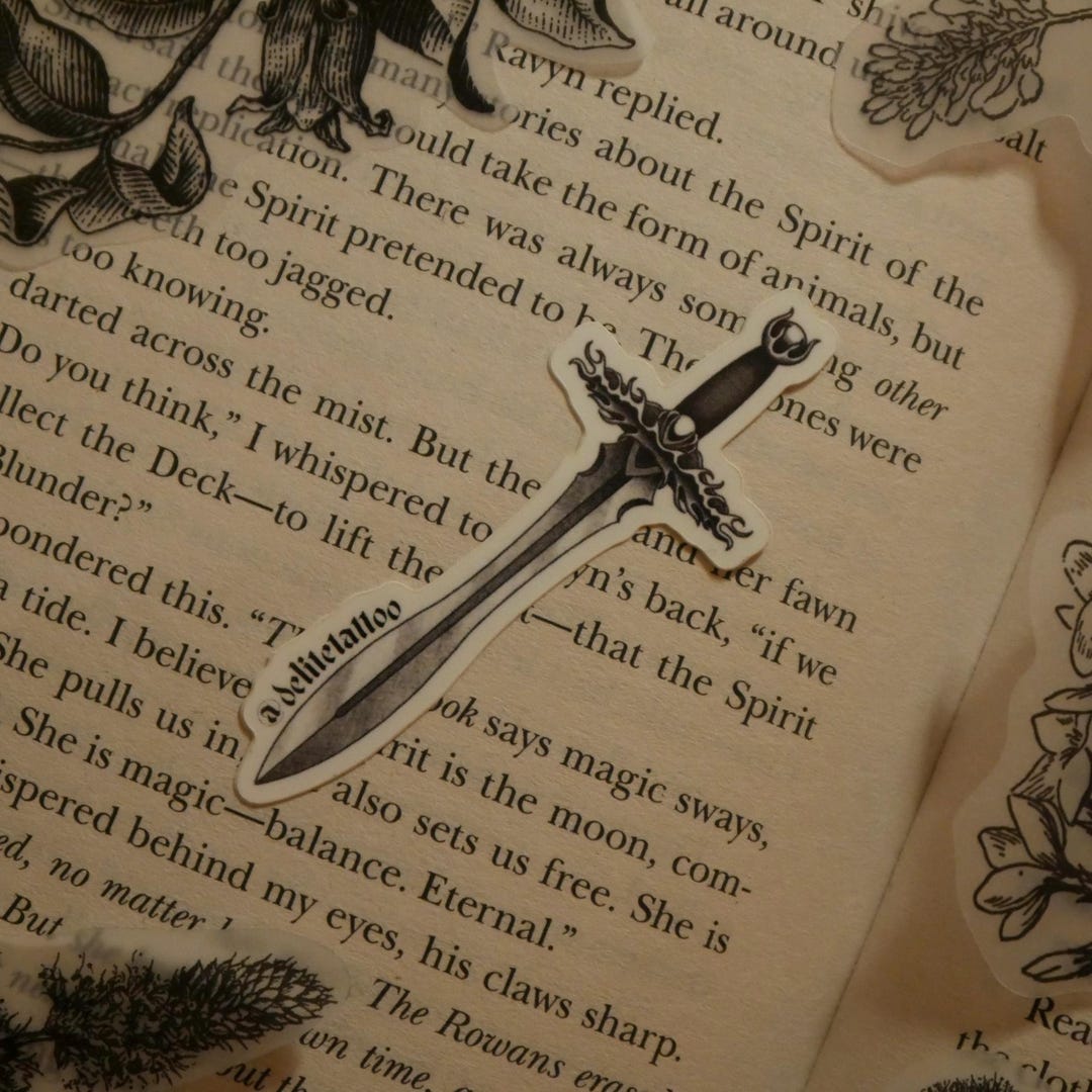 Fantasy Sword Vinyl Sticker | Fantasy Reader, Bookish Merch, Bookish ...